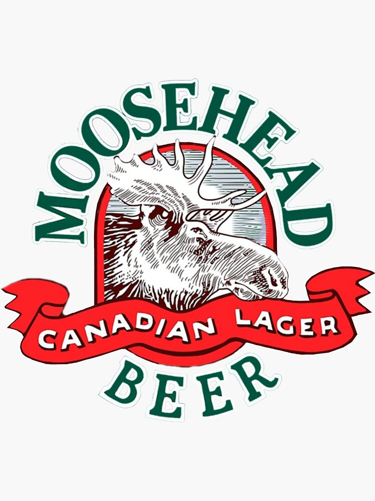 "Moosehead-Beer Mens Cool canadian lager T-Shirt" Sticker for Sale by ...