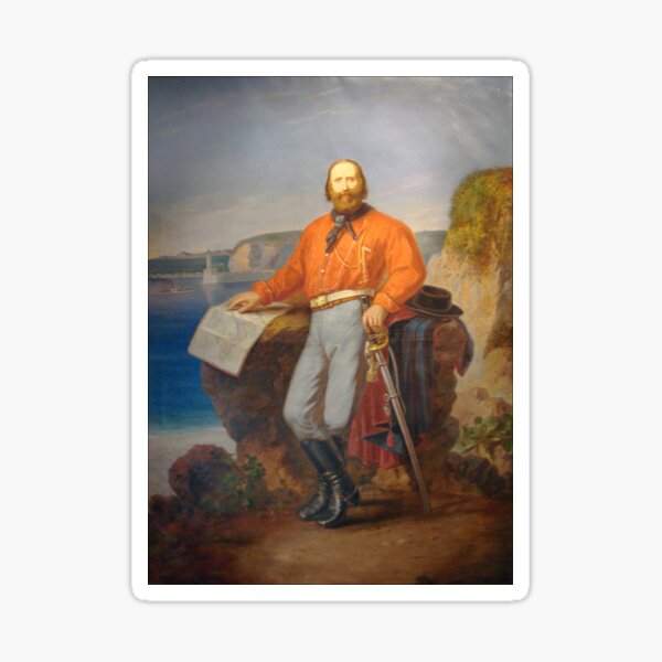 "Giuseppe Garibaldi - Carlo Garacci" Sticker by Chick-Hardy | Redbubble