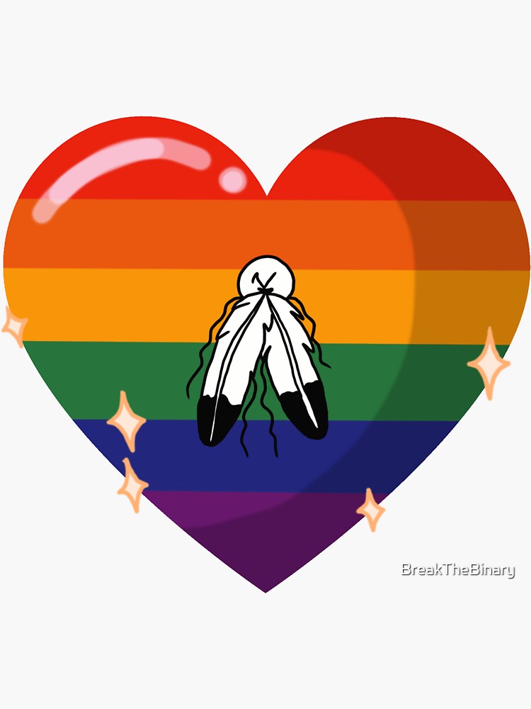 "Two Spirit Pride Heart Sticker" Sticker for Sale by BreakTheBinary ...
