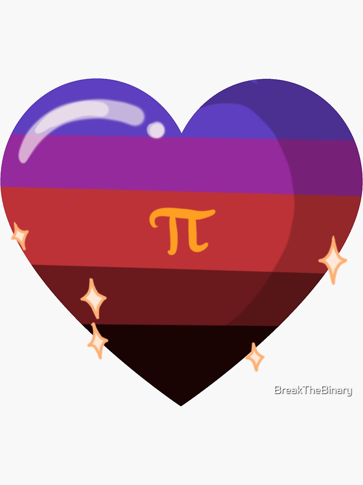 "Polyamorous heart" Sticker for Sale by BreakTheBinary | Redbubble