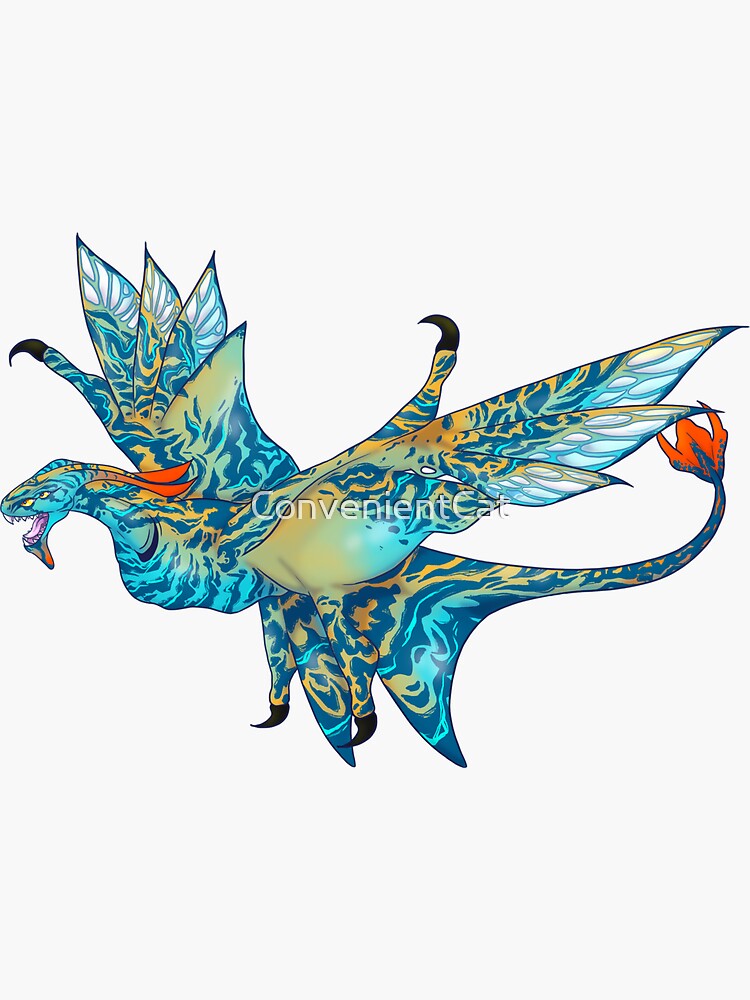 "Pandora Banshee Blue and Gold" Sticker for Sale by ConvenientCat ...