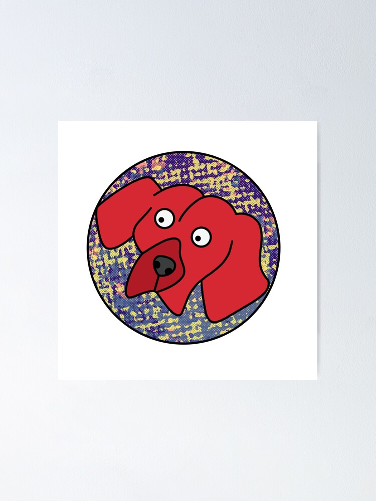"red dog logo" Poster for Sale by LeahHaas | Redbubble