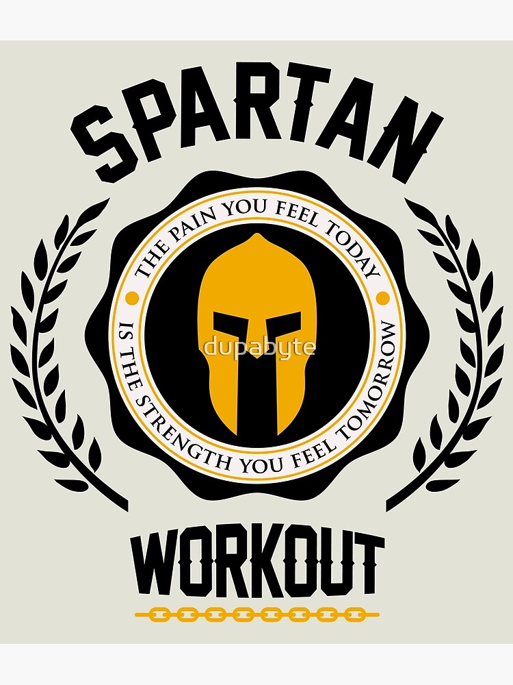 "Spartan Workout Motivation" Poster by dupabyte | Redbubble