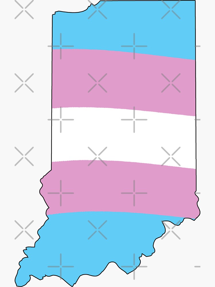 "Indiana Trans Pride" Sticker by Gayesthetic | Redbubble