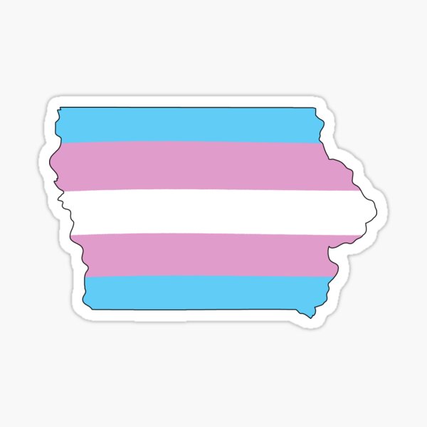 "Iowa Trans Pride" Sticker for Sale by Gayesthetic | Redbubble