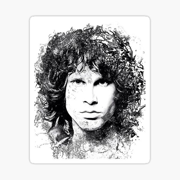 "JIM MORRISON Active " Sticker for Sale by CaseyHuffman2 | Redbubble