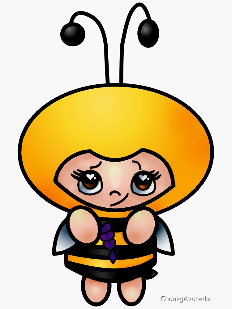 "Bee-utiful Human Bee-ing" Sticker for Sale by ChonkyAvocado | Redbubble