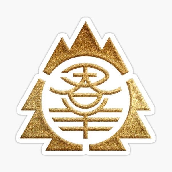 "Gunma Prefecture Symbol in Gold Faux" Sticker by Takeda-art | Redbubble