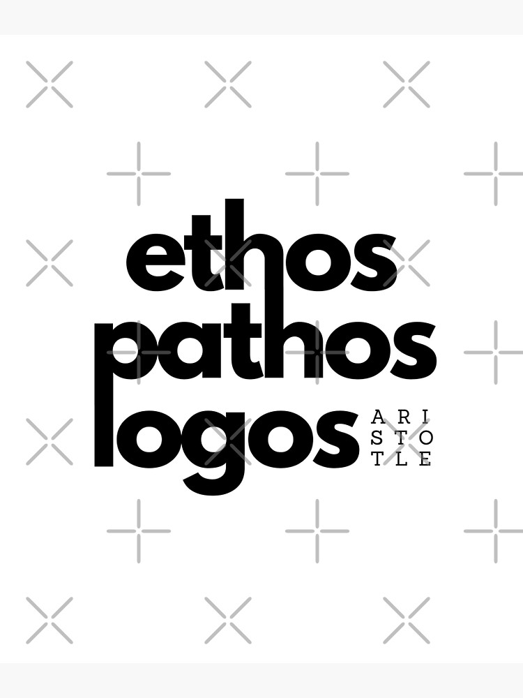 Póster «logotipos De Ethos Pathos Cita De Persuasión De Diseño De