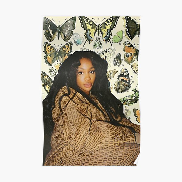 "SZA Butterfly" Poster for Sale by fredsimone | Redbubble