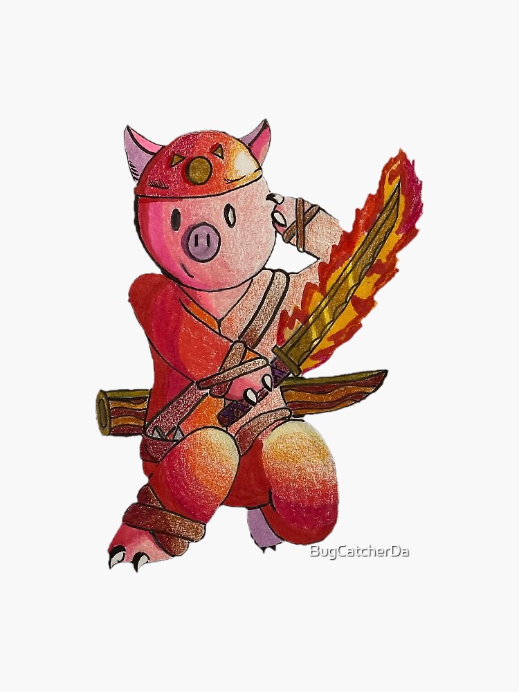 "The Ninja Pig" Sticker for Sale by BugCatcherDa | Redbubble