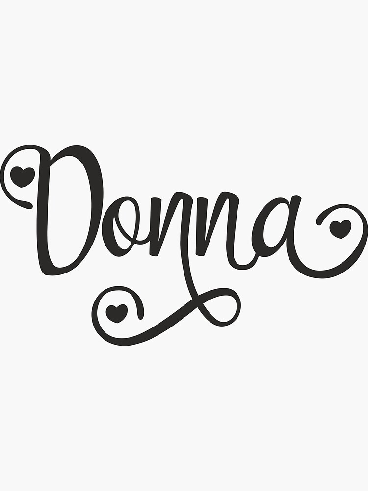 "Donna Name, Donna Calligraphy, Gift for Donna, Custom Gift Donna ...