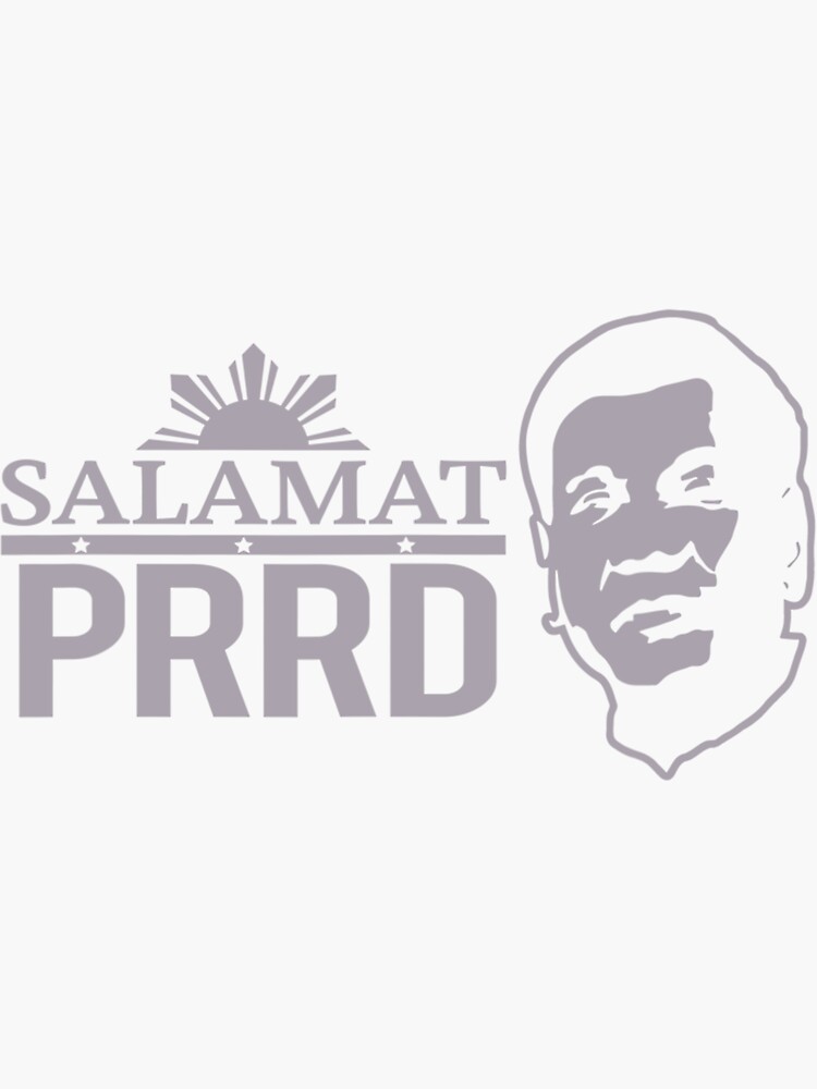 "Salamat PRRD Thank You Duterte Pinoy Pride President Cool " Sticker ...