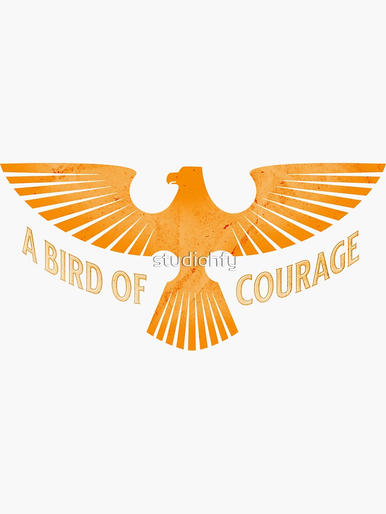 "A Bird of Courage." Sticker by studiohfy | Redbubble