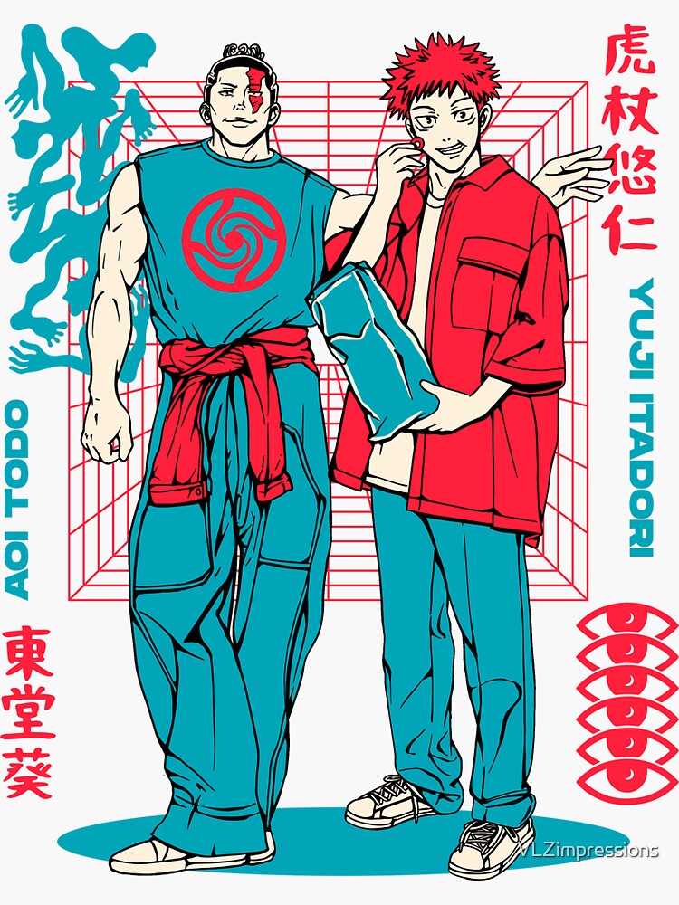 Pegatina «Aoi Toudou y Yuji Itadori (Jujutsu Kaisen)» de VLZimpressions ...