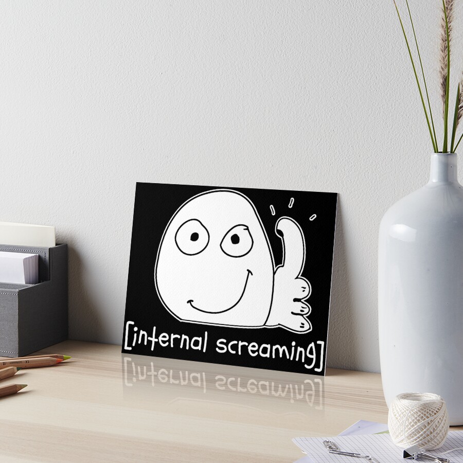"Introvert Meme internal screaming Thumbs Up Dank Meme" Art Board Print ...