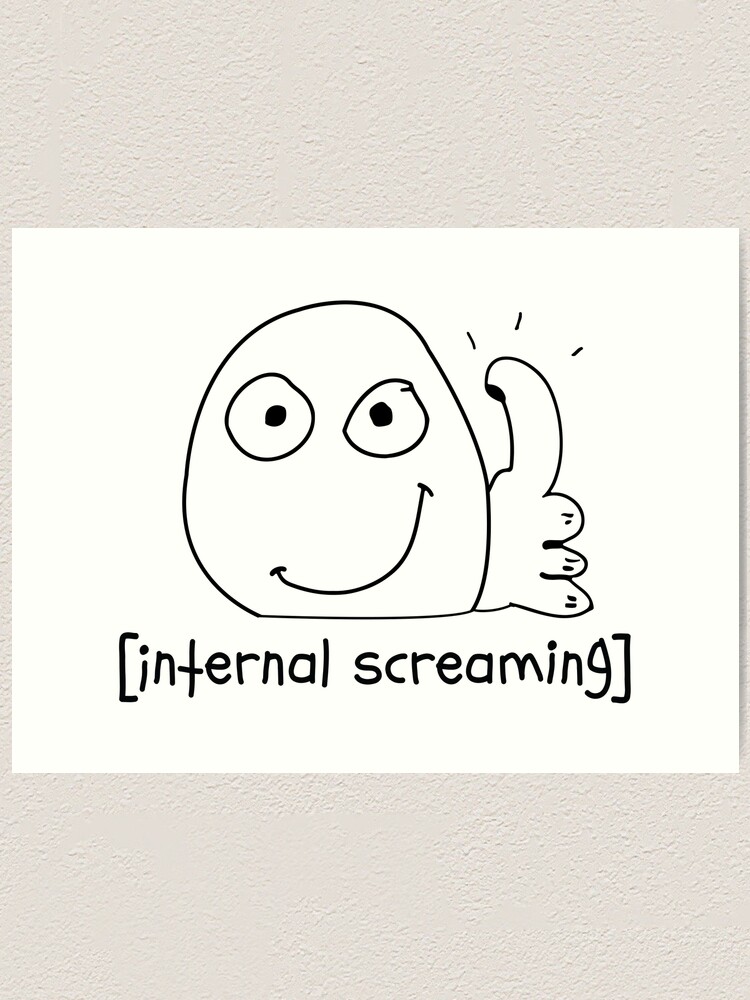 "Introvert Meme internal screaming Thumbs Up Dank Meme" Art Print for ...