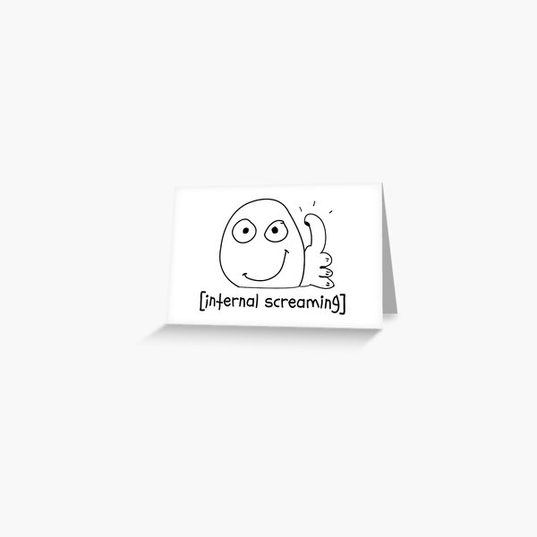 "Introvert Meme internal screaming Thumbs Up Dank Meme" Greeting Card ...