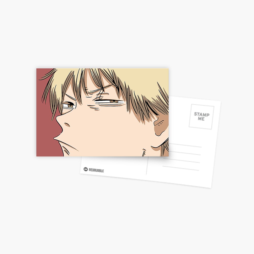 "Denji staring at you (chainsaw-man)" Postcard by uwudesignere | Redbubble