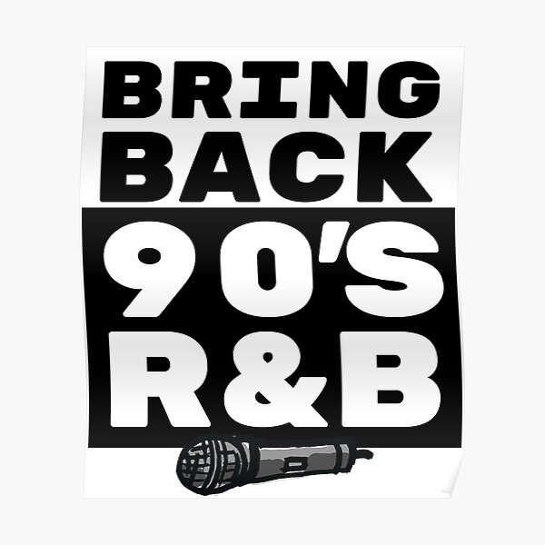 "R&B/RnB Gift - 90s Music Lover Art - Rnb Fan with Microphone ...