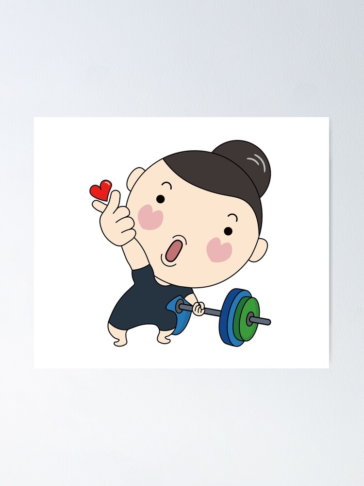 "Cute Barbell-girl" Poster for Sale by CreatorOD | Redbubble