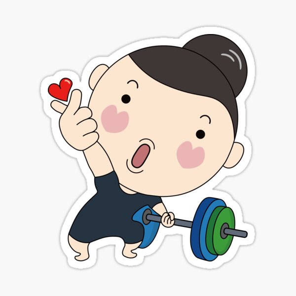 "Cute Barbell-girl" Sticker by CreatorOD | Redbubble