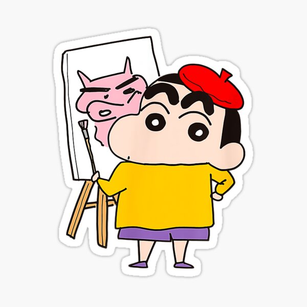 "Shin Chan Draw" Sticker by Tyraeadows | Redbubble