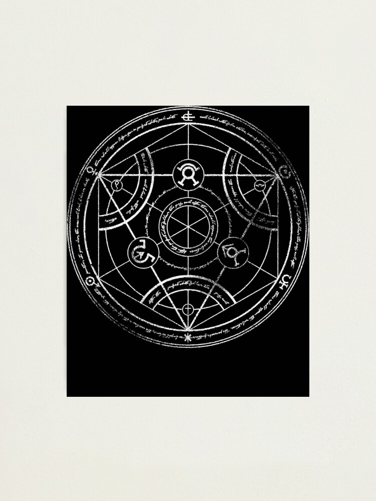 Lámina fotográfica «Círculo de transmutación humana - tiza Essential ...