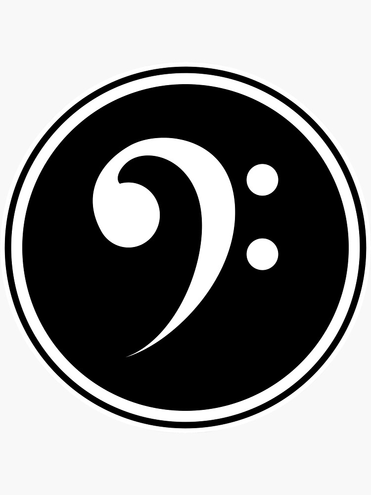"Bass Clef - Music - Musician" Sticker for Sale by JourneyCreative ...