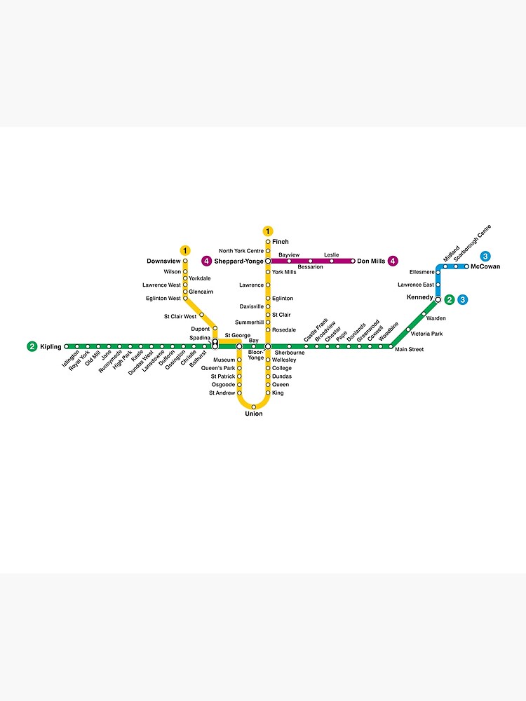 "Simplified TTC Map" Poster for Sale by bzmw | Redbubble