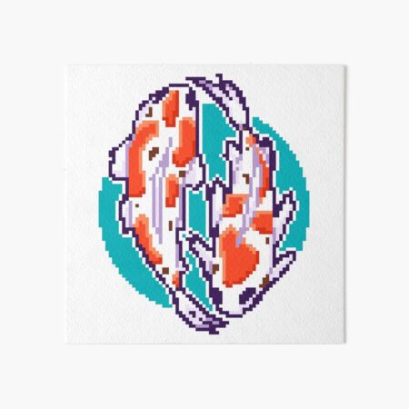 "Koi Carp Pixel Art" Art Board Print for Sale by mukshiri | Redbubble