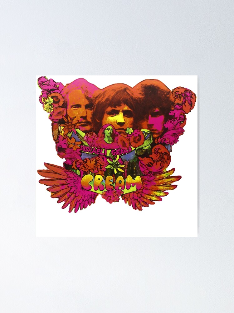 "Cream band psychedelic album cover" Poster for Sale by Paperwall012 ...
