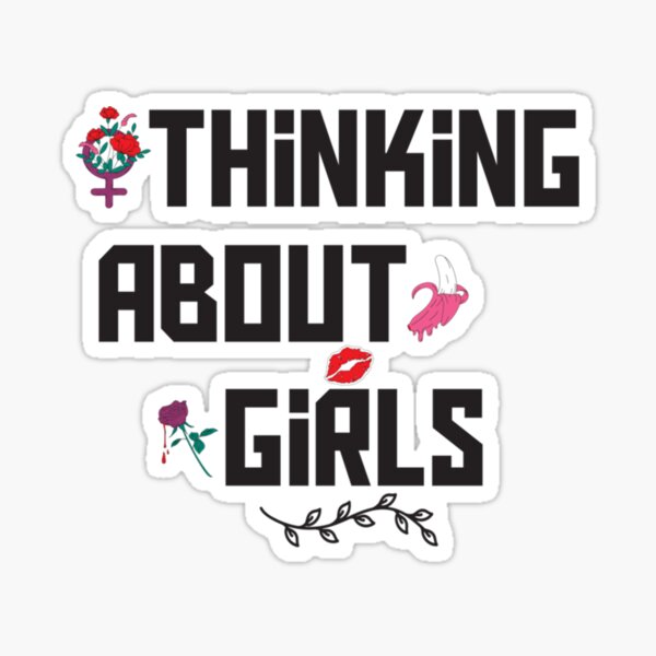 "busy thinking about girls " Sticker for Sale by JamieCrilo11 | Redbubble
