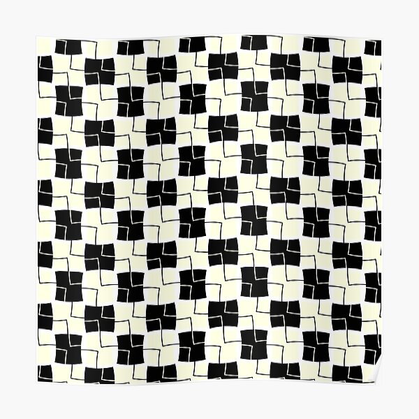 "Black and off white checkers with wrap" Poster for Sale by ZucyakSa ...