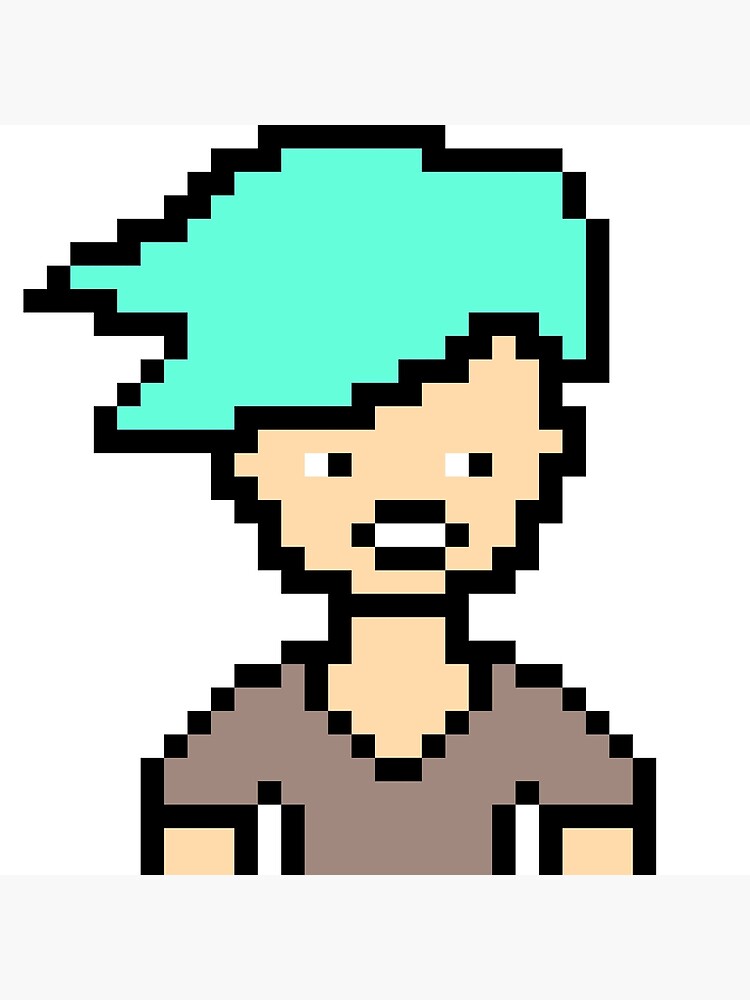 "handsome pixel art character colorful funny" Poster for Sale by ...