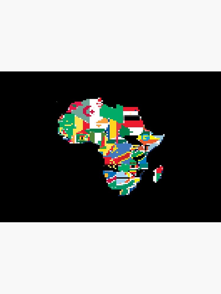 "Pixel Art African Map with Flags" Art Print for Sale by Chikruok ...