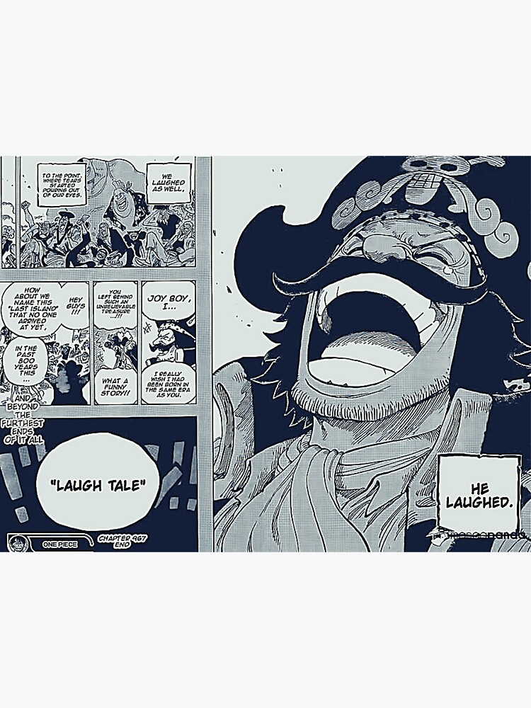 "Roger laughed when he finds the one piece" Sticker by Blackbullsshop ...