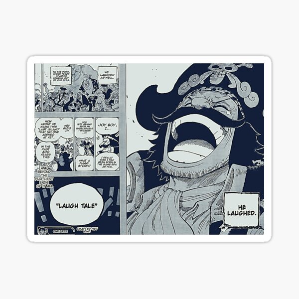 "Roger laughed when he finds the one piece" Sticker by Blackbullsshop ...