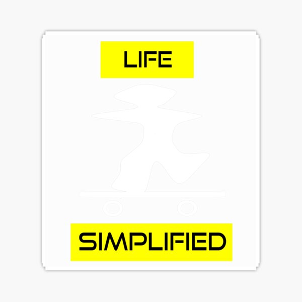 "Life Simplified" Sticker for Sale by porfysoundtrack | Redbubble