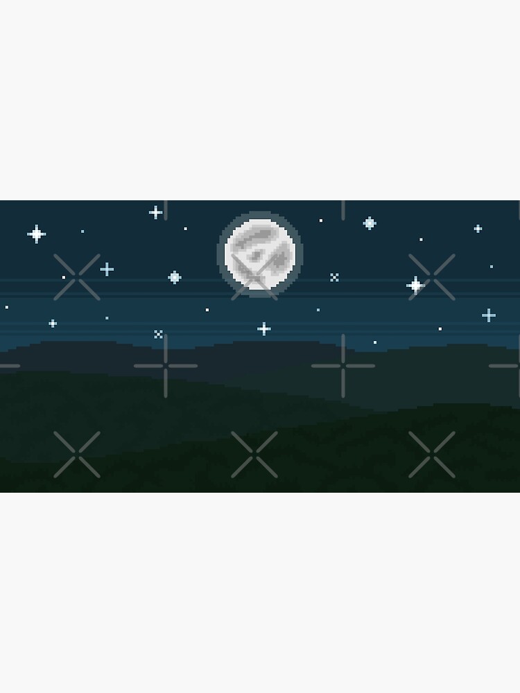 "Summer Night Pixel Art Landscape" Art Print for Sale by ...