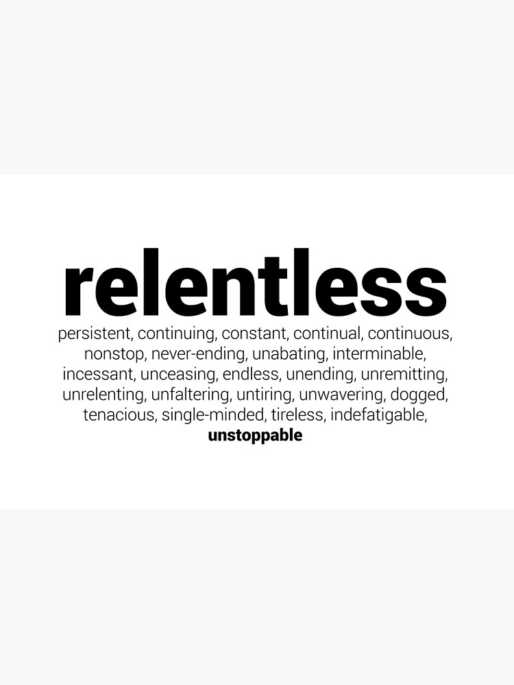"Relentless Definition" Täschchen von relentlessgear | Redbubble