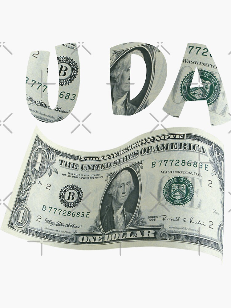 "u da one | you da one" Sticker for Sale by Grafik0 | Redbubble