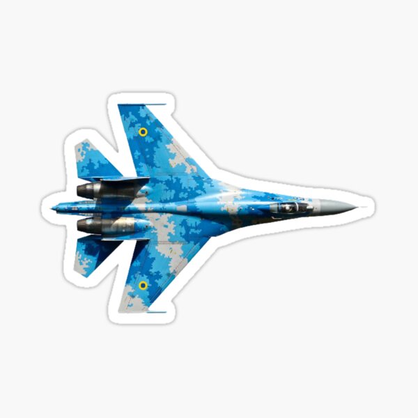 "Ukrainian Air Force - Su-27" Sticker by BaryonyxStore | Redbubble