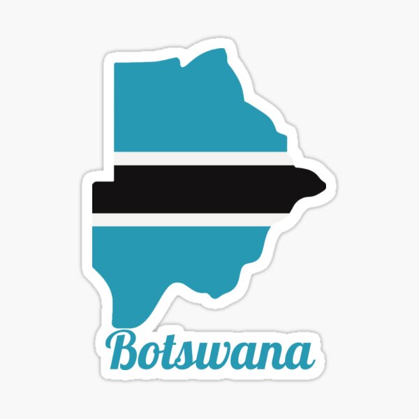 "Country flag map - Botswana" Sticker for Sale by Adventure4Birds ...