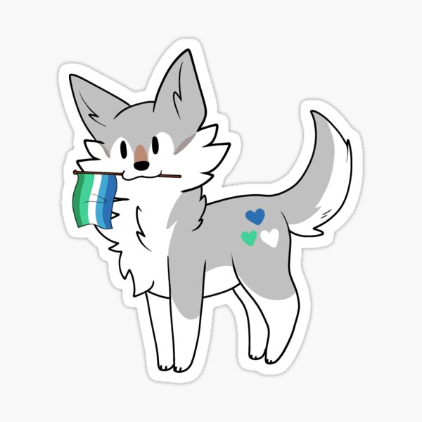 "Gay Pride Wolfy" Sticker for Sale by Tsumekyuu | Redbubble