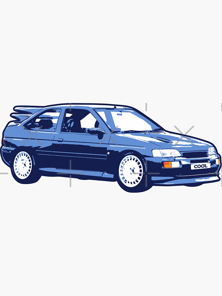 "90s Blue Rally Car" Sticker by CoolRide | Redbubble
