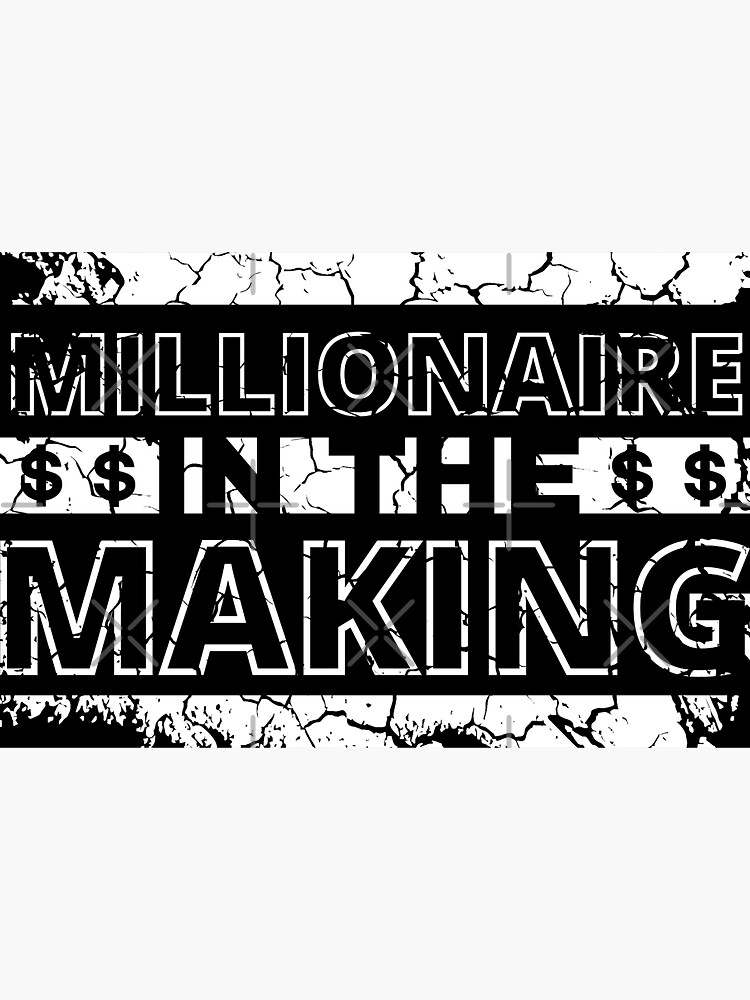 "Millionaire in the making dollar signs distressed 2" Sticker for Sale ...