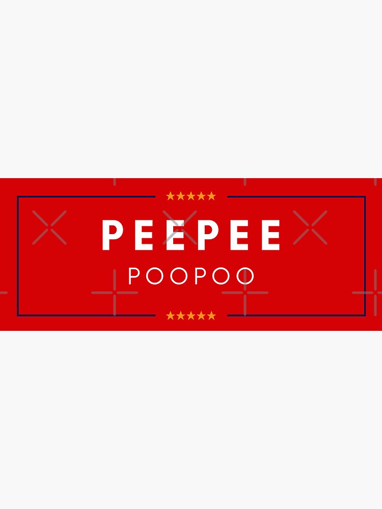 "PeePee PooPoo " Sticker for Sale by Pixelish | Redbubble