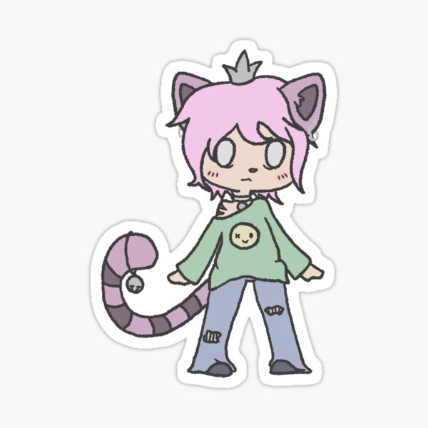 "Weston The Cat Boy" Sticker by tinyskykitten | Redbubble