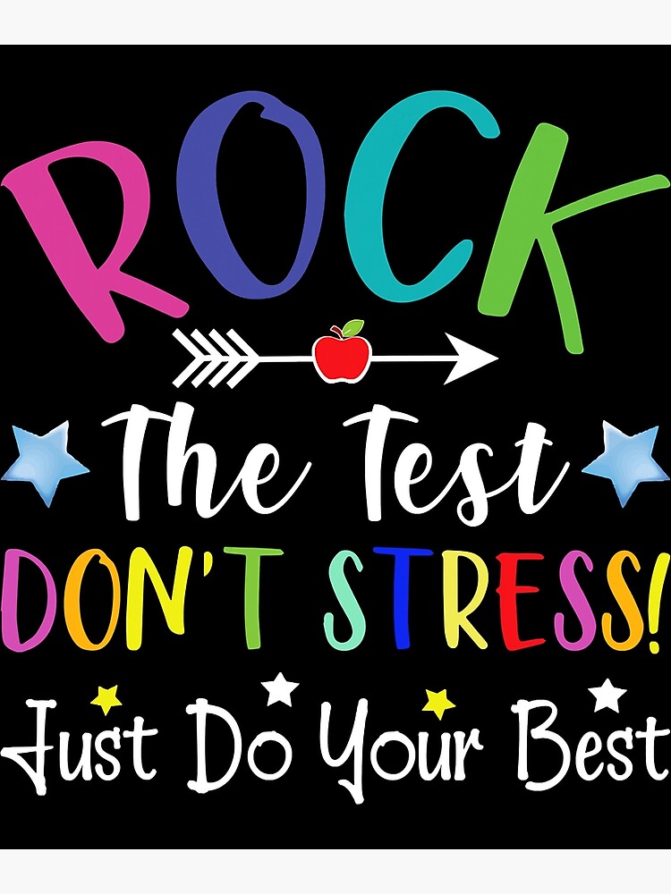 "Rock The Test Pre-k Preschool Students Test Day Teacher" Poster for ...